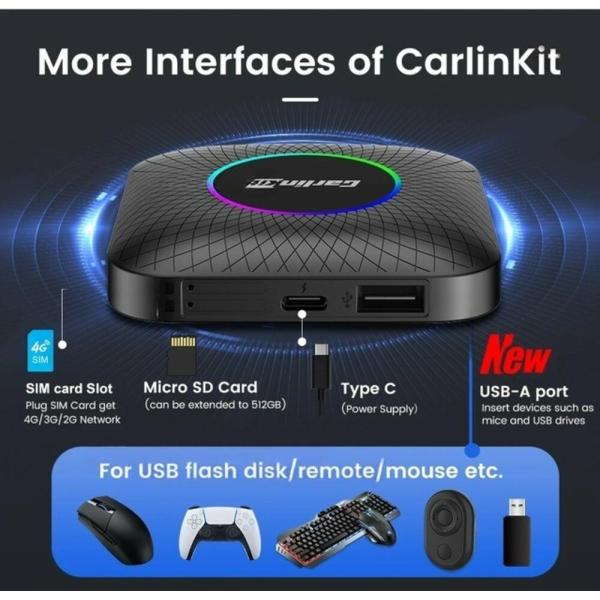 Quality USB Carplay Android Auto AI Box SDM660 Wireless Adapter Carplay Android 13.0 for sale