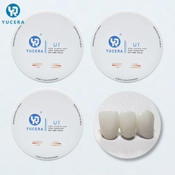 Quality High Strength 800 MPa Yucera UT Dental Zirconia Blank for sale