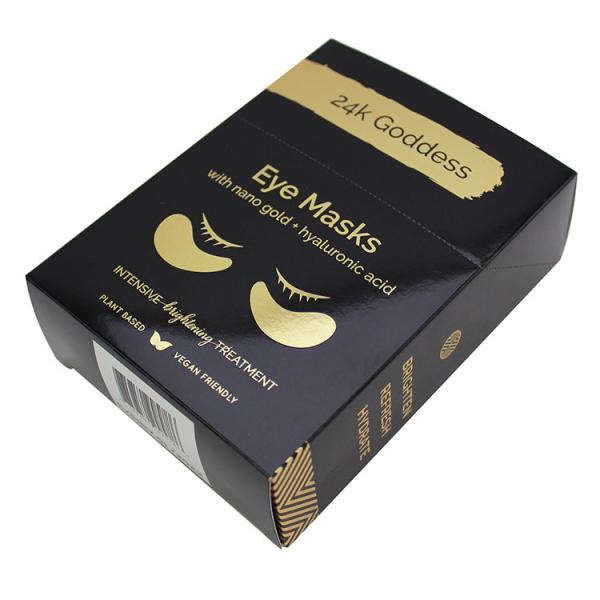 Quality Black Eco Friendly Eye Mask Makeup box for Personal Care Product Packaging for sale