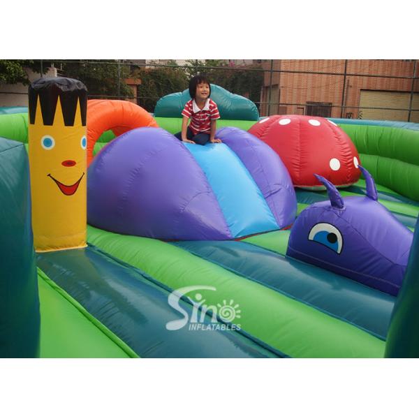 Quality 25'x18' indoor big tiger inflatable toddler bouncy castle made of lead free for sale