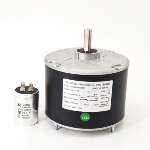 Quality 48 Frame Condenser Fan Motor - 1/4HP 208/230V 60HZ 1100RPM 5uF/370V CW/CCW Rotation  - 5KCP39EGS070S Replacement Motor for sale