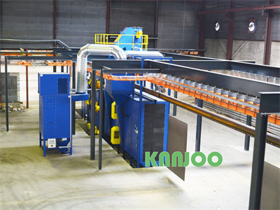 Quality Catenary Stepping Q48 Monorail Shot Blasting Machine For Casting Forging Parts for sale