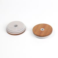 Quality Natural Beech Wooden Jar Lid for Glass Canisters Airtight for sale