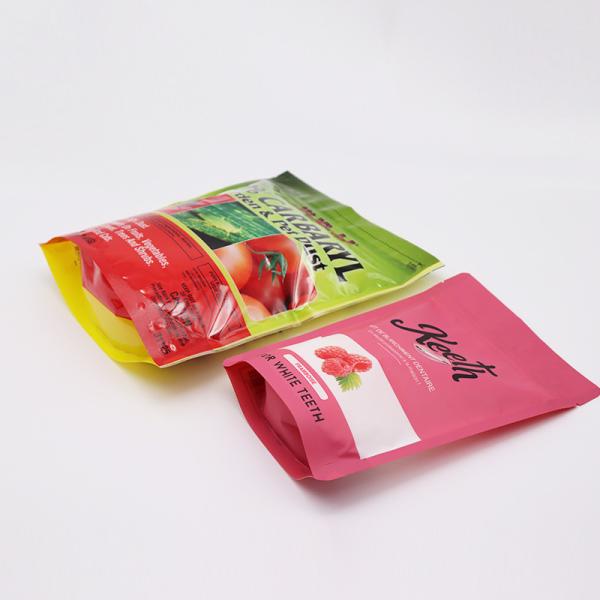 Quality Custom Printing Flat Bottom Laminated Food Packaging Poly Resealable Zipper for sale