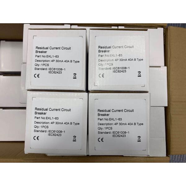 Quality B Type Electrical RCCB Protected Circuits 2 Pole 4P 30mA DC 6mA for sale