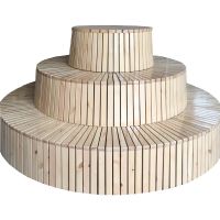 Quality Haoyida 2900*450mm Backless Wooden Round Tree Bench for sale