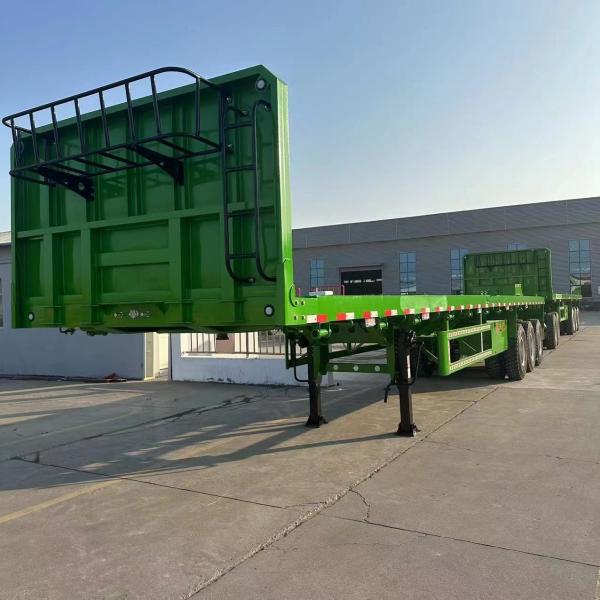 Quality 15 Workdays Production Time Flatbed Container Truck Trailer for Cargo Transporta for sale
