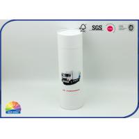 Quality Cylinder Box 4c Print Matte White Cardboard Paper Packaging Tube for sale