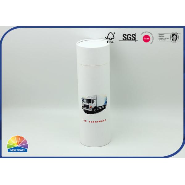 Quality Cylinder Box 4c Print Matte White Cardboard Paper Packaging Tube for sale