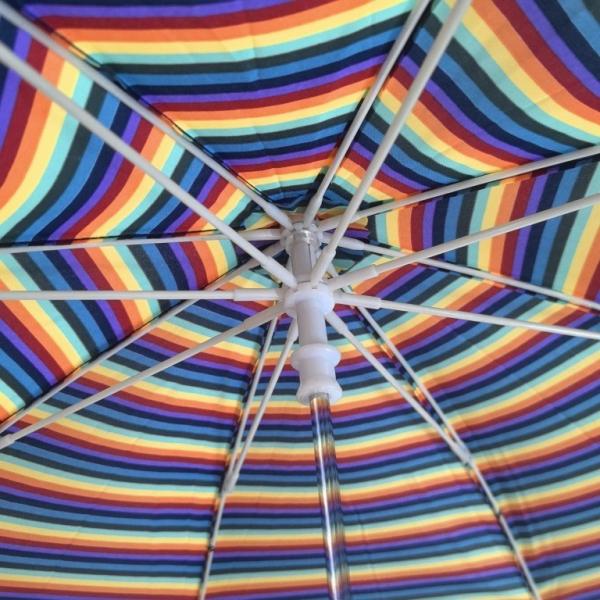 Quality Rainbow Kids Umbrella Long Handle Safe and Easy to Open for Kindergarten for sale