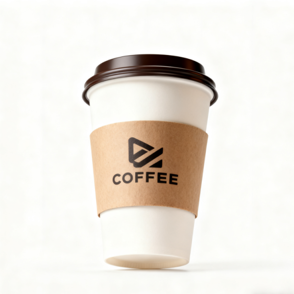 Quality Eco-friendly water-based coating custom logo disposable double-layer coffee for sale