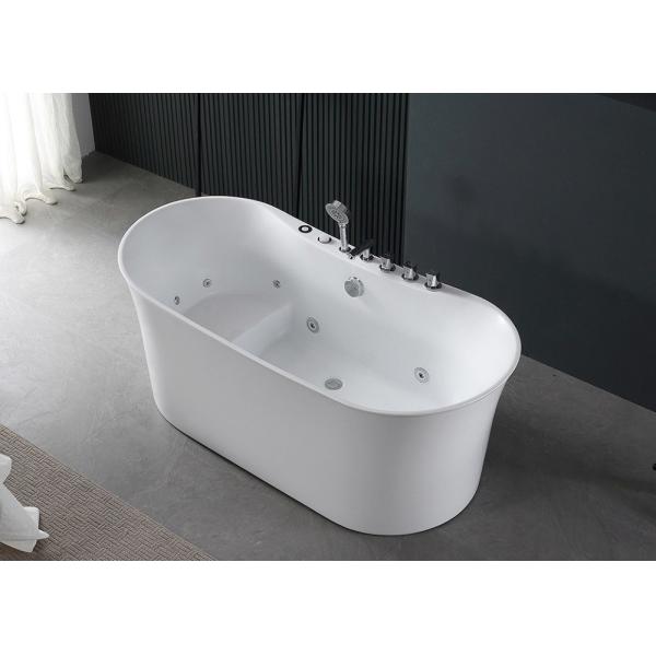 Quality Oval Freestanding Acrylic Massage Bathtub Single Person Enjoyment for sale