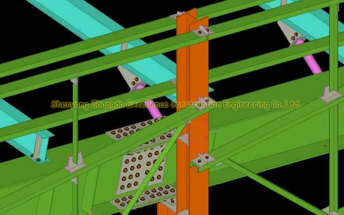 steel structure truss purlin of toll-gate gas filling station galvanized iron structure