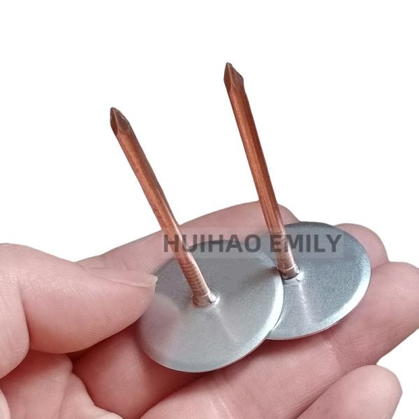 Quality Galvanized Steel Cup Head Weld Pins,12ga Insulated Cup Head Pins With Paper Base for sale