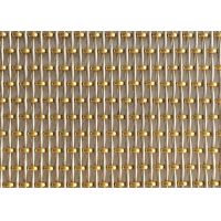 Quality ODM PVD Copper Woven Lock Crimp Wire Mesh 3.2mm Partition Metal Mesh for sale