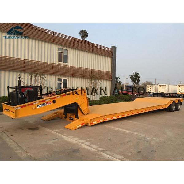 Quality Custom Colors Painting Low Bed Semi Trailer Loading 40 Tons Machinery for sale