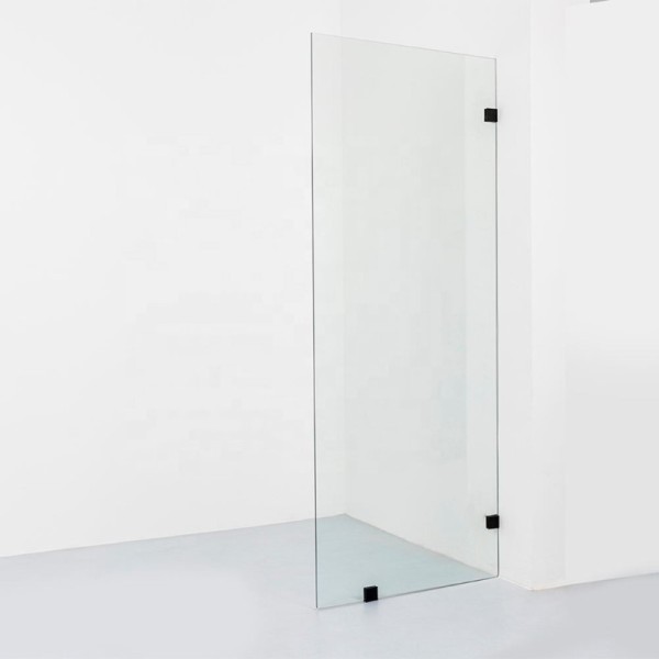 Quality Frameless Tempered Glass Black Profile Walk in Shower Screen Shower Door for Villa for sale