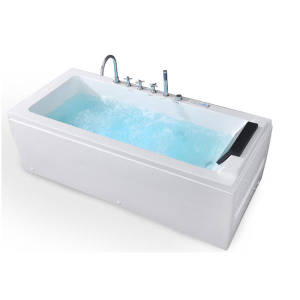 Quality Smart Constant Temperature Square Acrylic Bathtub With Pillow for sale