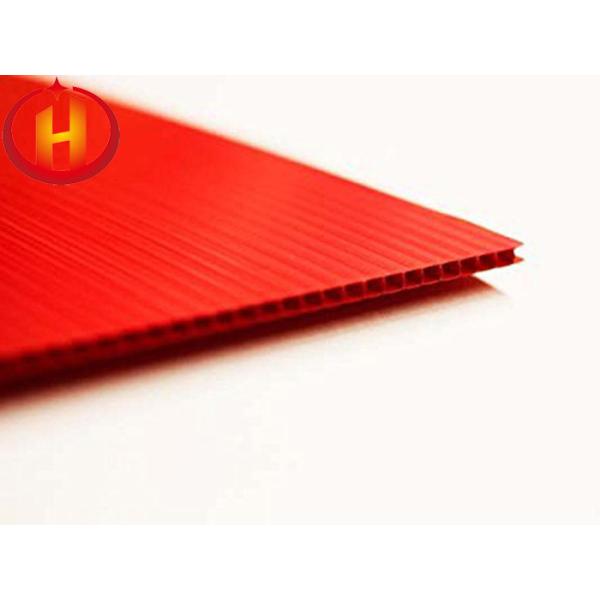 Quality Red Wear Resisting 3mm PP Corrugated Plastic Sheets Fireproof for sale