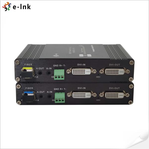 Quality 1Ch 1080P Bidi DVI + 1Ch Bidi RS232 + 1Ch Bidi Stereo Audio + GPIO over Fiber for sale