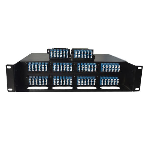 Quality 192 Cores 2U Fiber Patch Panel , MPO MTP To LC Rack Mount Patch Panel for sale