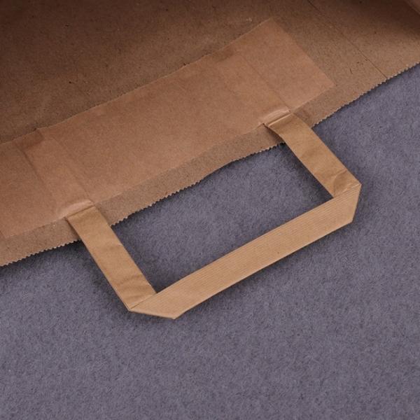 Quality 250gsm 300gsm Biodegradable Disposable Tableware Brown Paper Bags With Handles for sale