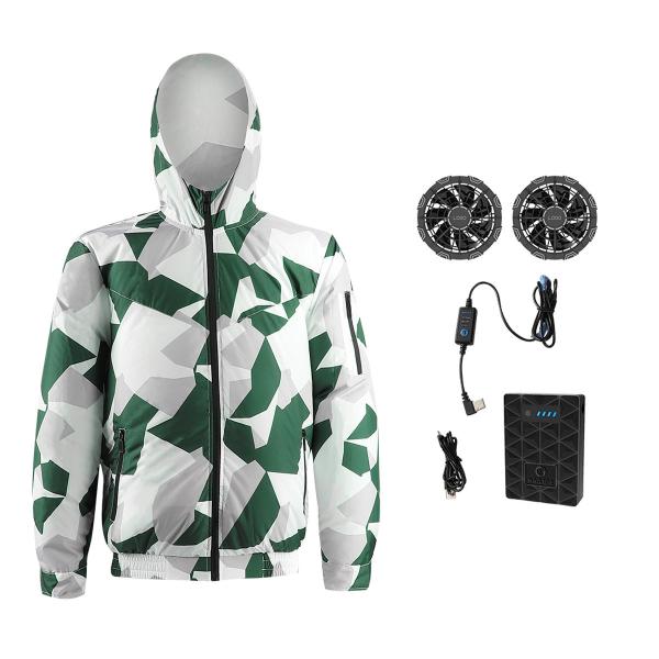Quality ROHS Fan T Shirt Air Conditioner Polyester Air Conditioned Coat for sale