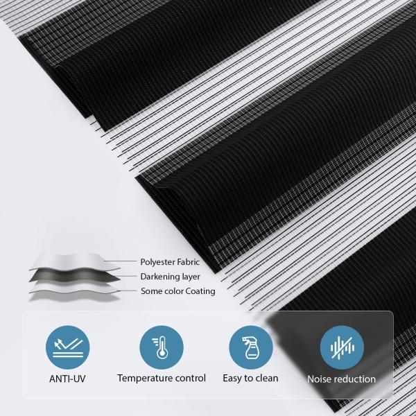 Quality New Latest Colorful Plain Blackout Roller Shades Zebra Blinds Fabrics for sale