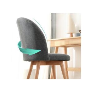 Quality Softly Curved Grey Eames Dining Chair , Contemporary Wood Dining Chairs for sale
