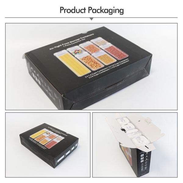 Quality 7 Pcs Plastic Food Airtight Storage Containers With Lids Multiple Size for sale