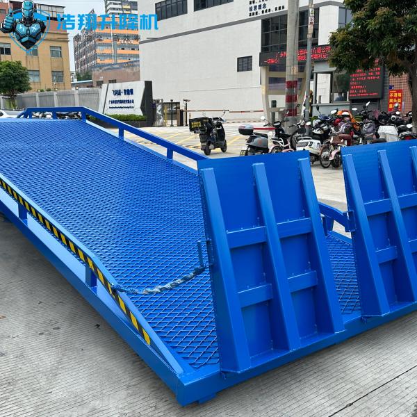 Quality 10T-10M Customized Blue Loading And Unloading Goods Hydraulic Dock Ramp Product Details for sale