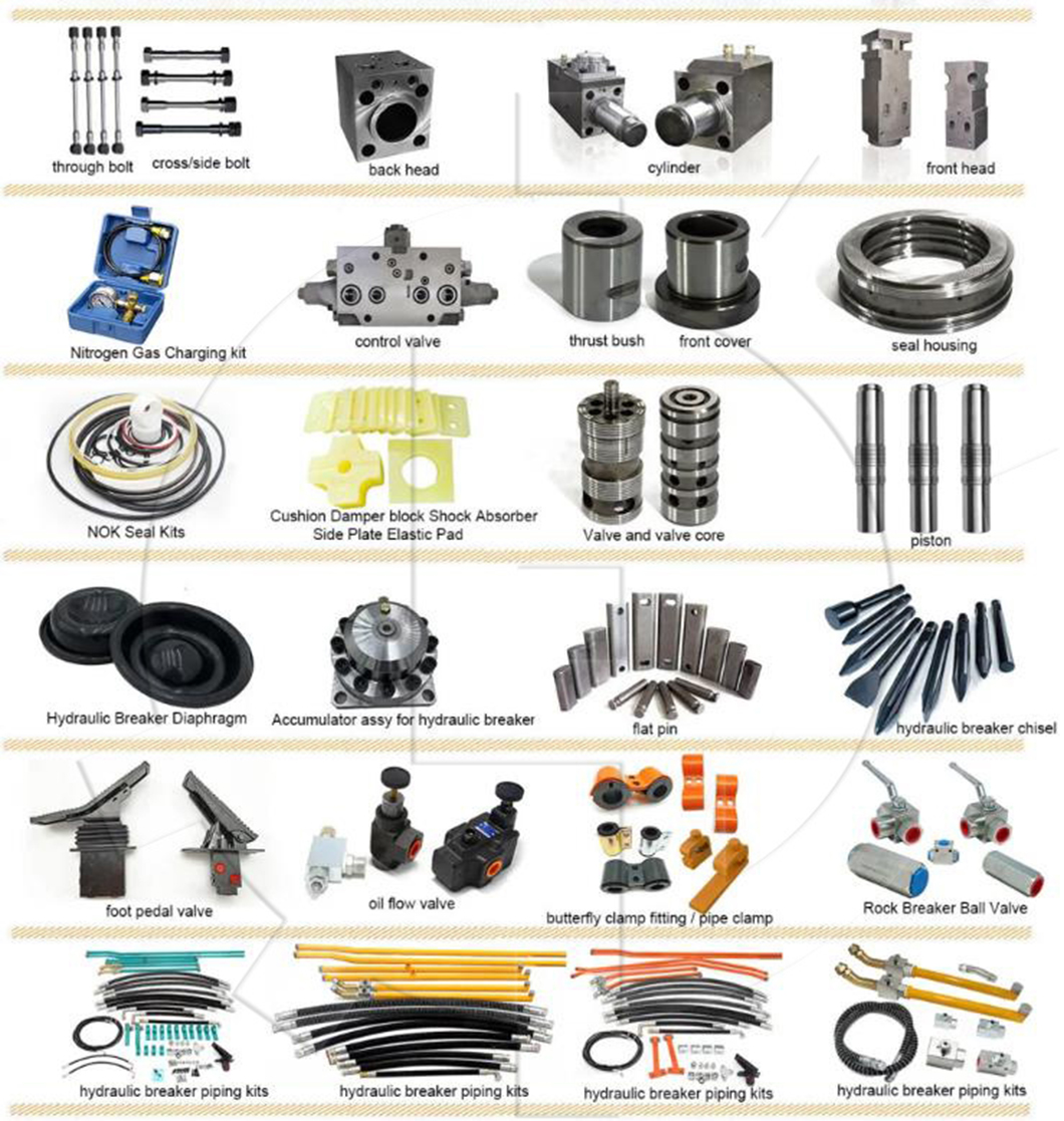 Hydraulic Breaker Spare Parts HB20G Front Head HB20G HB30G Front Head Cylinder Hydraulic Breaker Spares 1