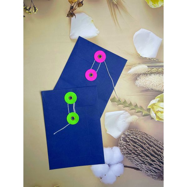 Quality 180gsm Coloured Paper String Envelope Logo Printing for Office Business for sale