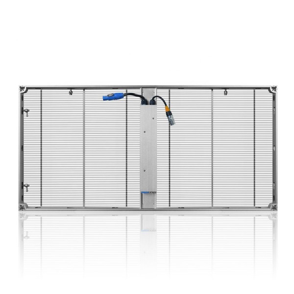Quality HR P3.9 Curtain  Advertising 70% Transparent Glass Wall Transparent Glass Led Display for sale