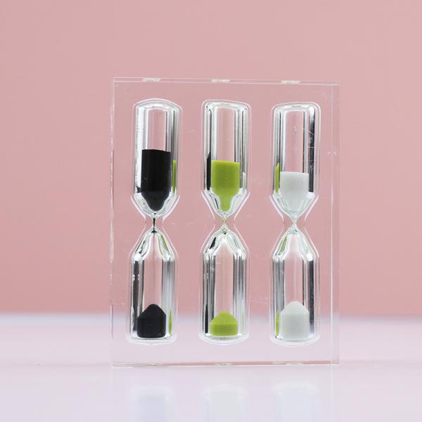 Quality Christmas Acrylic Hourglass one Minute Three Minute Hourglass Sand Timer for sale
