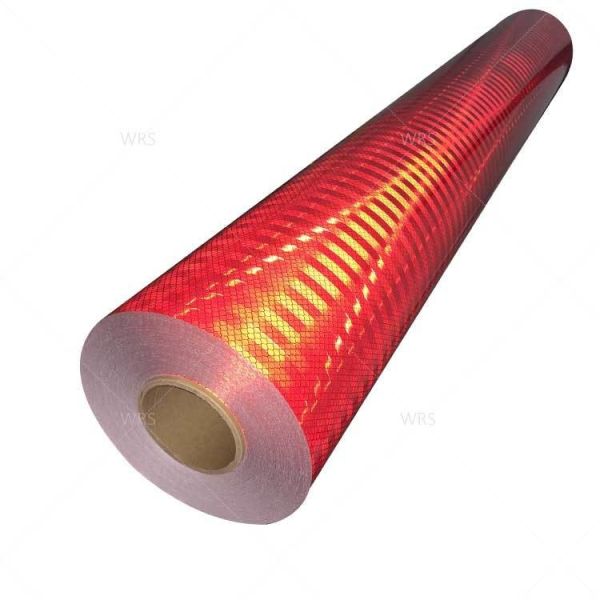 Quality Red Retro Reflective Film Foil for Traffic Signage and Permanent Signs Self Adhesive for sale