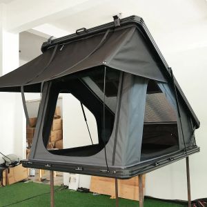Quality X Bracket Outside Camping Aluminum Shell Roof Top Tent for sale