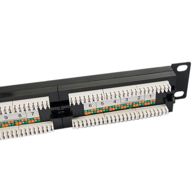 Quality 1U Blank Keystone Patch Panel Unshielded 24 Port CAT5E Patch Panel for sale