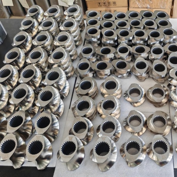 Quality Modular Twin Extruder Screw Elements with Wear and Corrosion Resistance for PA6 PA66 Processing via CNC Precision Machining for sale