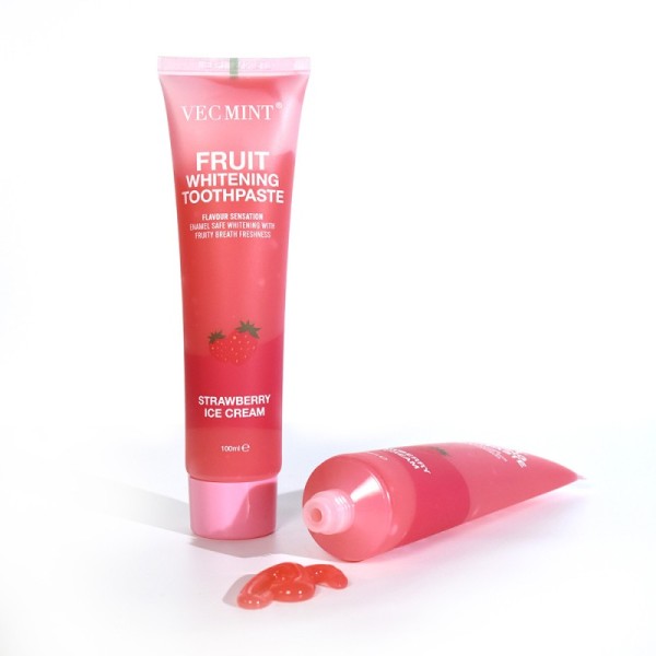 Quality Strawberry or Apple Mint Fluoride Toothpaste with Whitening Effects for sale