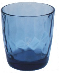 Quality Transparent Glass Toothbrush Tumbler Special Diamond Pattern Surface for sale