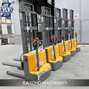 Quality CE 680mm Fork PU Wheel Pedestrian Electric Pallet Stacker for sale