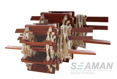 Quality SOLAS Wood / Aluminium Boat Safety Ladder / Pilots Rope Ladder Emergency for sale