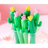 Quality Cute Cactus Neutral Pen Learning Black Signature Pen Primary School Student for sale