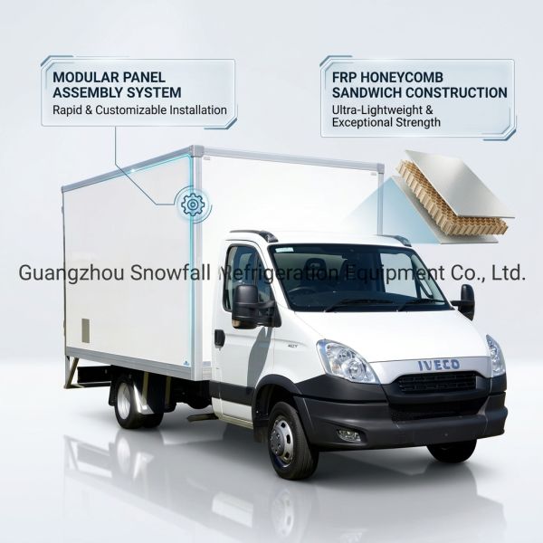 Quality Modular Panel Design FRP Honeycomb Dry Cargo Box with Panel Kit Assembly System for sale