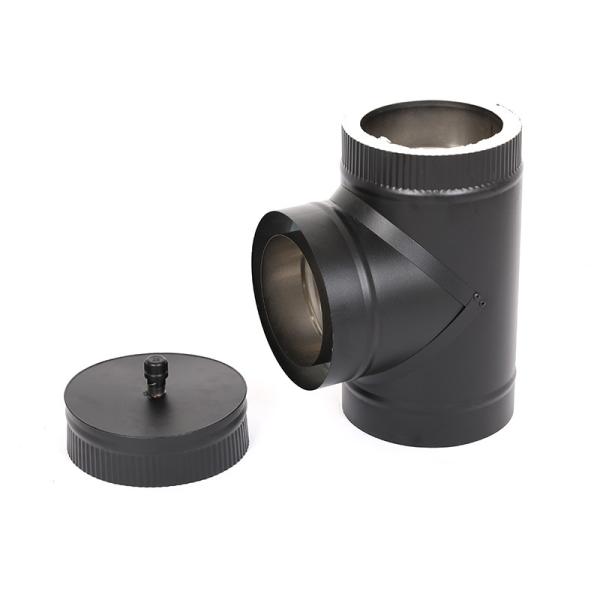 Quality Straight Black Chimney Pipe Stainless 304 Material Internal External Installatio for sale
