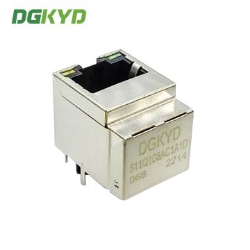 Quality 180 Degree Network Interface RJ45 Single Port 10P8C Connector Gigabit Ethernet for sale