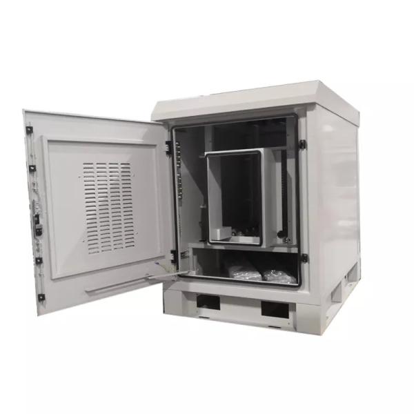 Quality 18U Outdoor Communications Cabinet Metal Enclosures RAL7035 Pantone 428C for sale