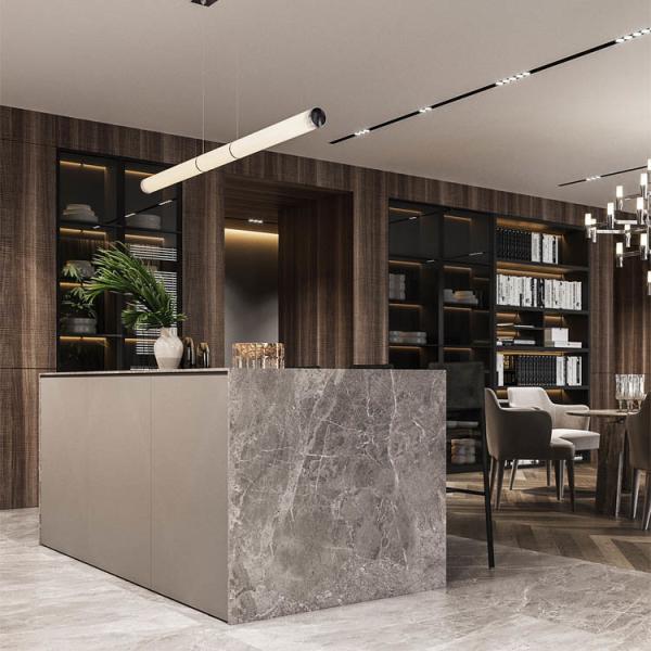 Quality PVC Laminate Wood Hanging Kitchen Cabinets From Ceiling for sale