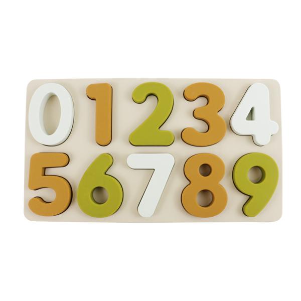 Quality Educational Training Silicone Puzzle , Arabia Number Shape Toddler Jigsaw Puzzle for sale